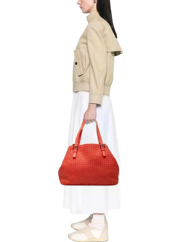 Bottega Veneta Large Nappa Intrecciato Cesta Tote Bag - Orange