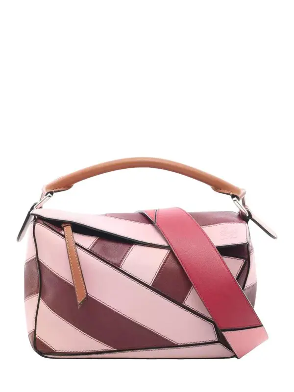Loewe Small Calfskin Rugby Puzzle Satchel - Pink