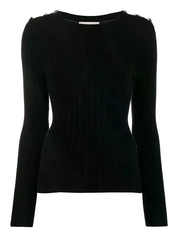 Alexander McQueen Knitted Slim-fit Jumper - Black