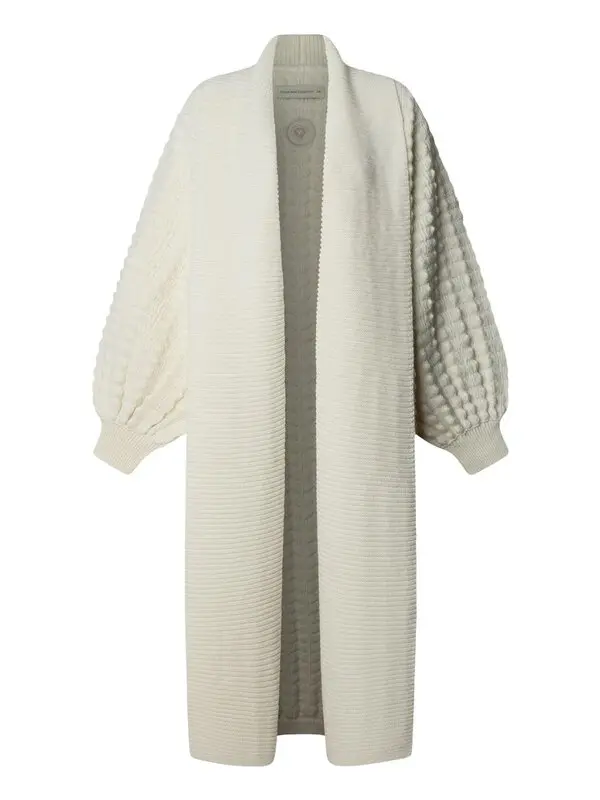 THE EXTREME COLLECTION Dominic Long Knit Cardigan - Beige