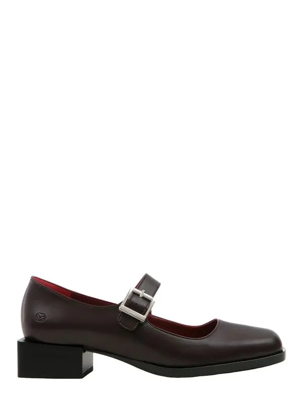 PREV Jane Cherry Ie Mary Jane Shoes With Block Heel - Brown