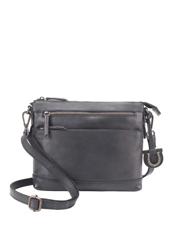 LLOYD BAKER Dimitra Leather Crossbody Bag - Black
