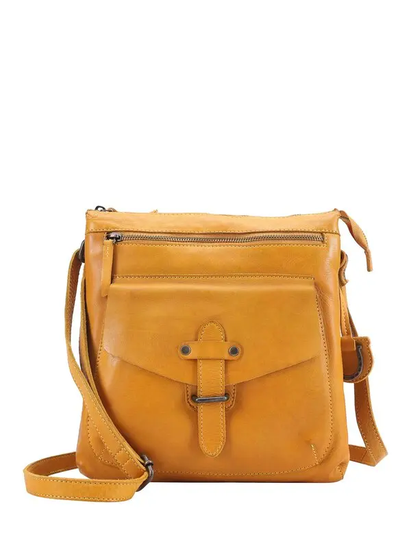 LLOYD BAKER Helene Leather Crossbody Bag - Yellow