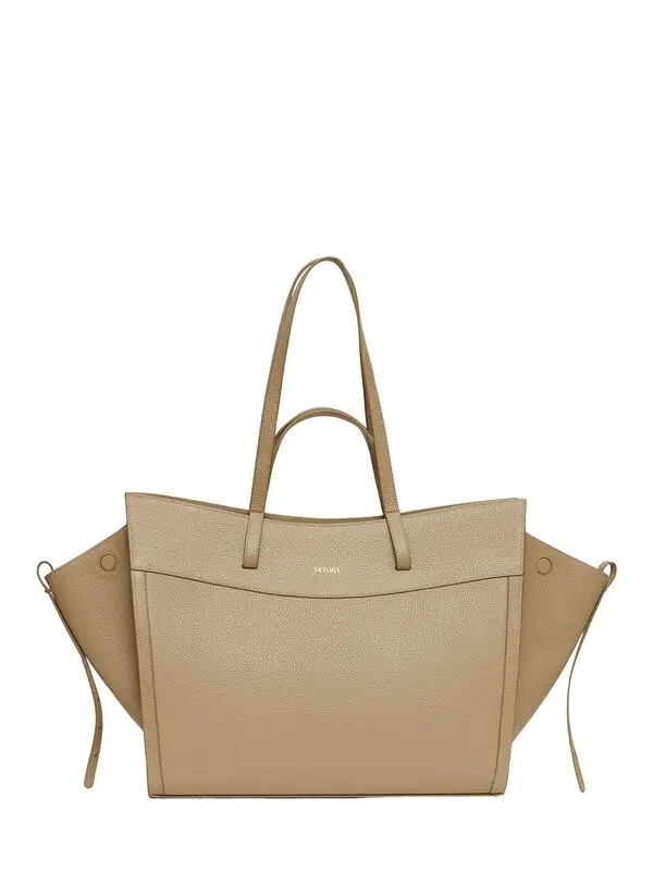 SAONARA BRAND Saonara Leather Shopping Bag - Black