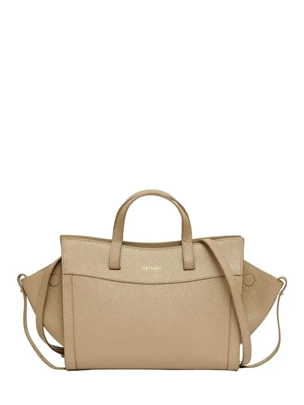SAONARA BRAND Saonara Grained Leather Mini Shopping Bag - Black
