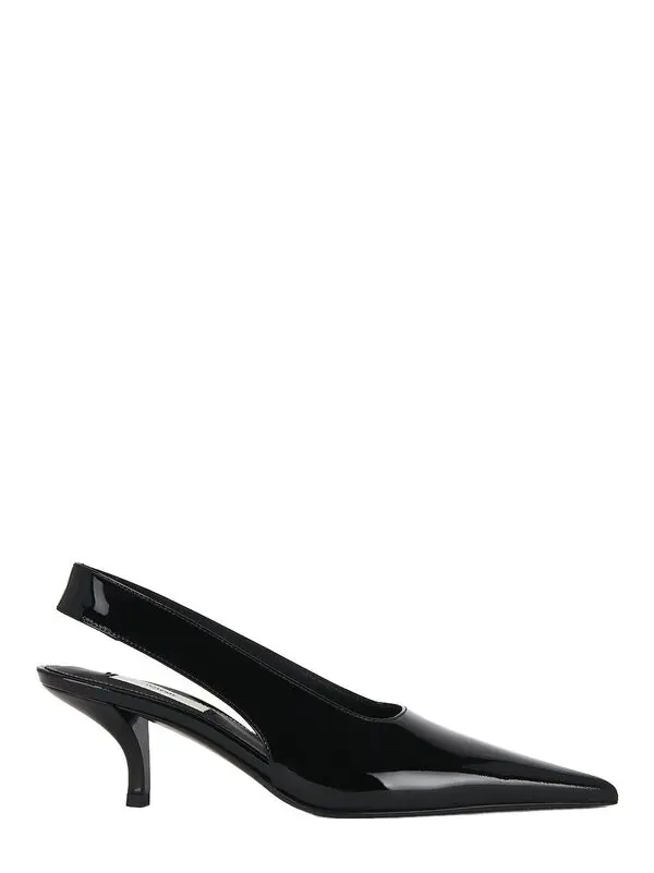 TOTEME Classic Patent Slingback Heel - Black
