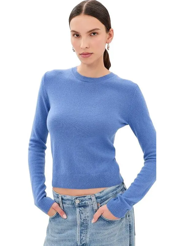 REFORMATION Lian Cashmere Crew Pullover - Dusk