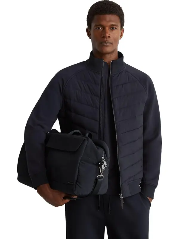 REISS Calvorn Hybrid Zip Jacket - Navy