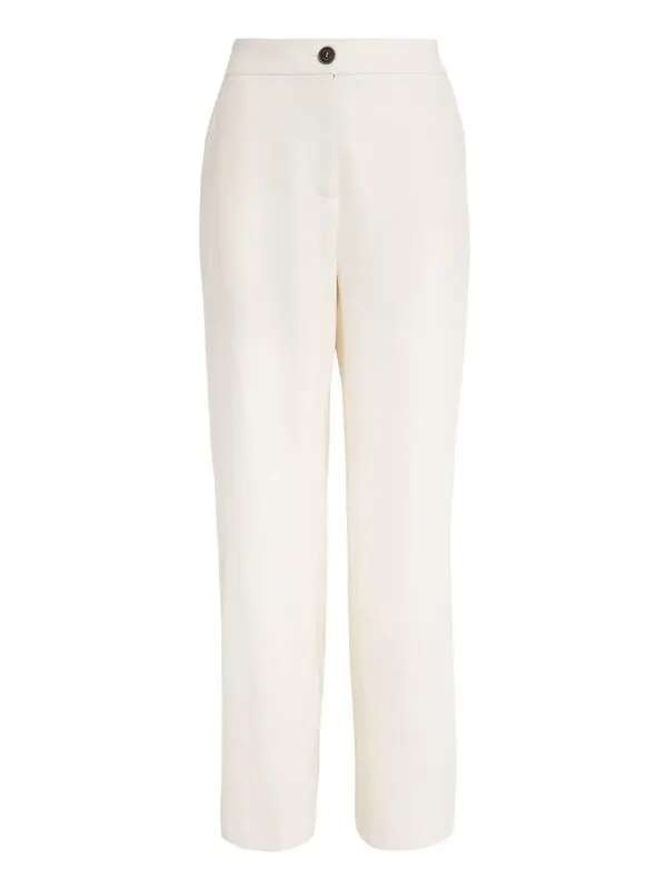 Colombo Cashmere Straight Trousers - White