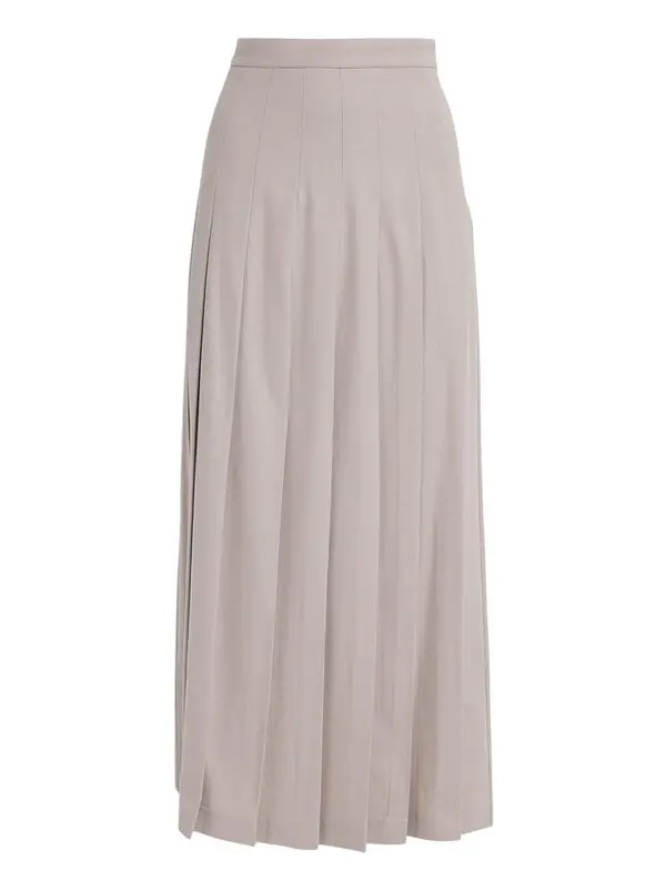 Colombo Pleated Maxi Skirt In Cashmere - Beige