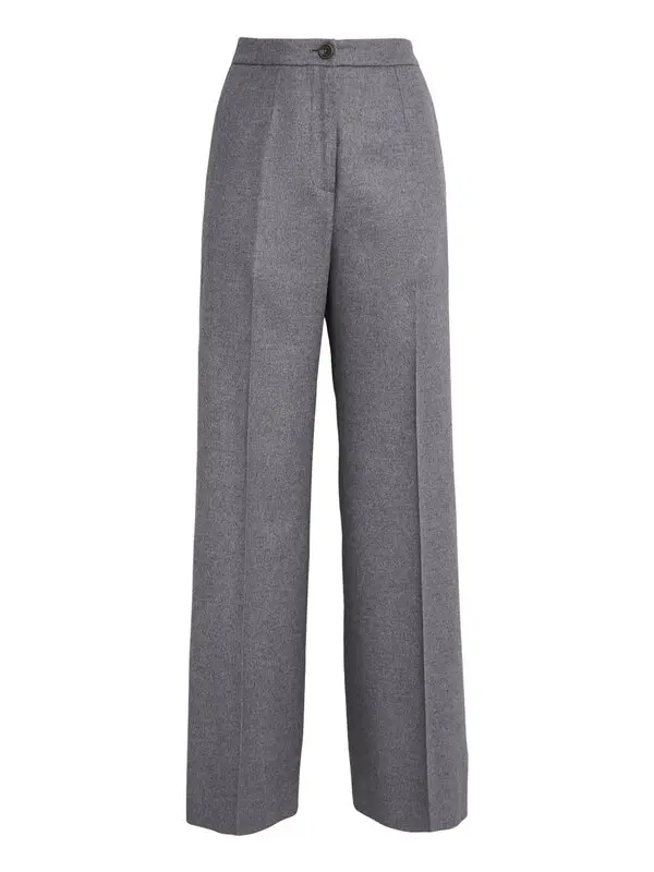 Colombo Cashmere Straight Trousers - Grey