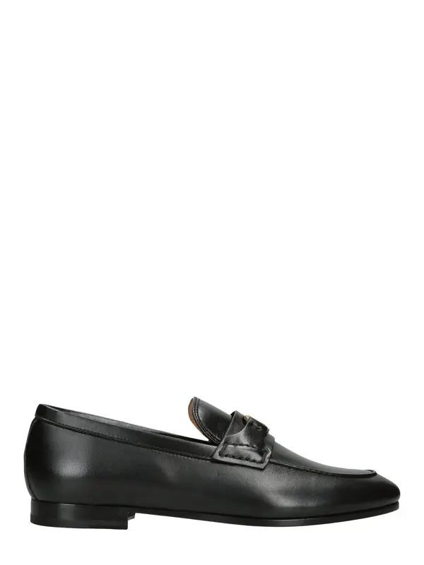 Valentino Garavani Leather Vlogo Loafers - Black