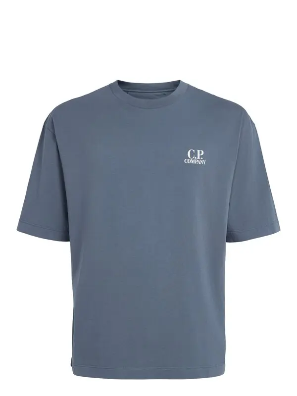 C.P. COMPANY Cotton Logo T-shirt - Blue