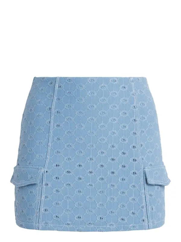 Devon Windsor Romina Mini Skirt - Blue