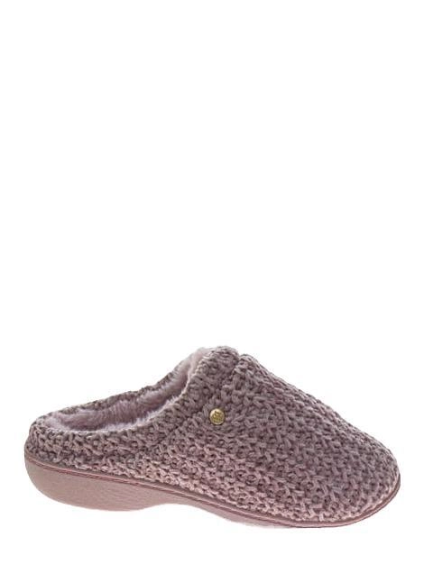 Badgley Mischka Textured Knit Clog Slippers - Pink