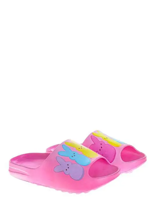 PEEPS Graphic Slide Sandals - Pink