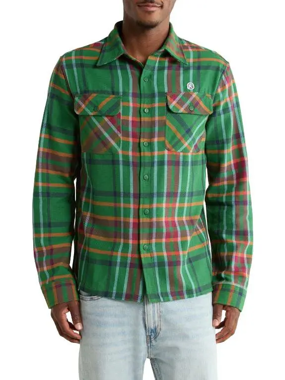 BILLIONAIRE BOYS CLUB Bb Moonshot Plaid Cotton Buttoin-up Shirt - Eden