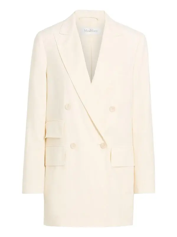 Max Mara Elegia Double-breasted Wool Blazer - Cream