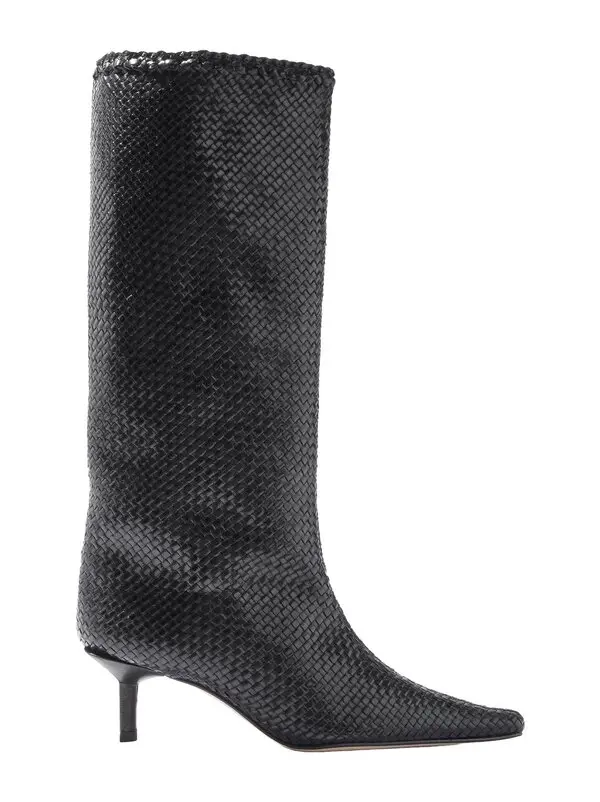 MIISTA Sandy Woven Leather Boots - Black