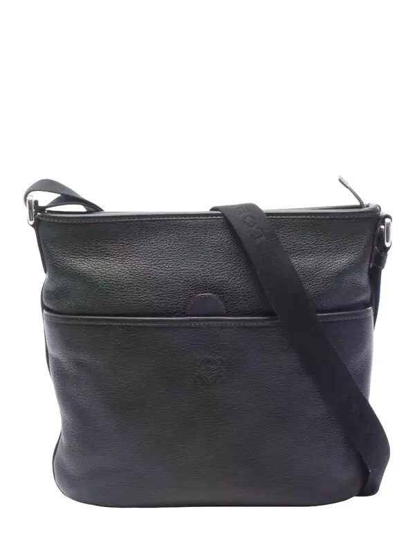 Loewe Leather Anagram Crossbody Bag - Black