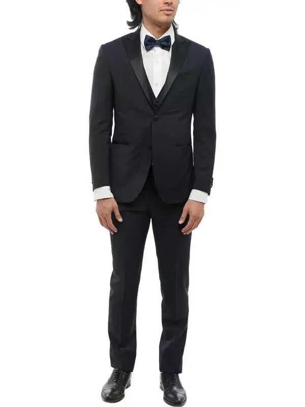 Corneliani Peak-lapel Three-piece Suit - Black