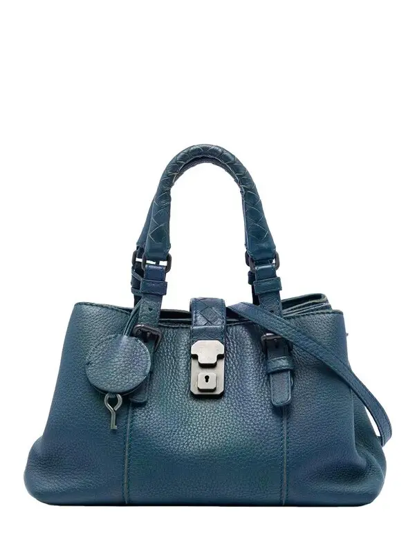 Bottega Veneta Small Cervo Roma Satchel - Blue