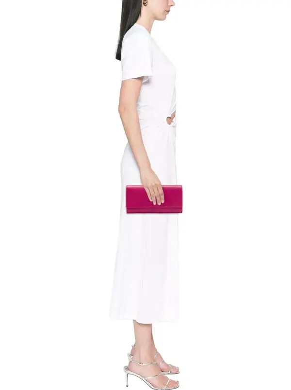 Saint Laurent Small Textured Calfskin Belle De Jour Clutch Bag - Pink