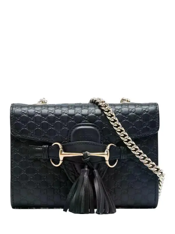 Gucci 2016-2026 Mini Microssima Emily Crossbody Bag - Black