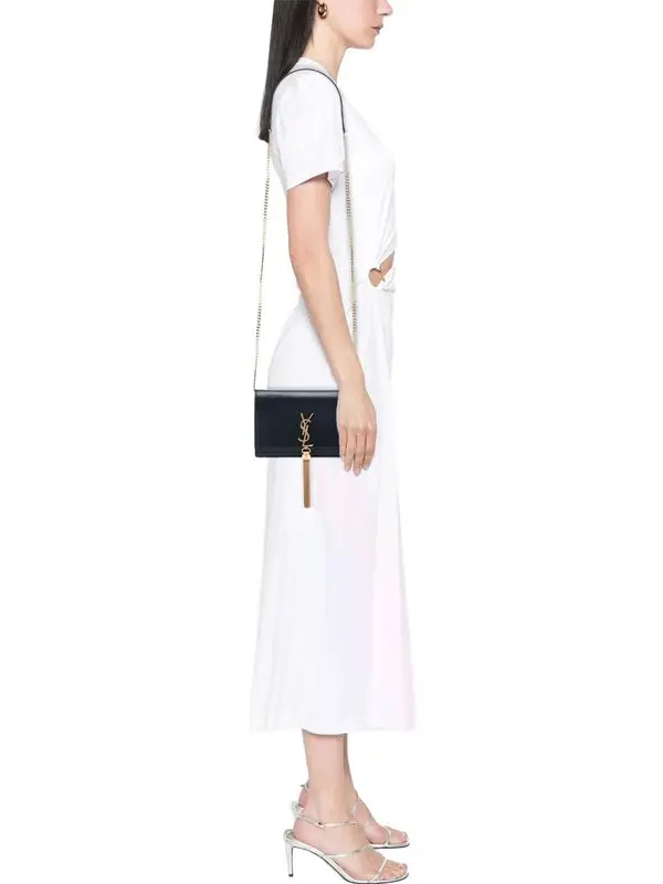 Saint Laurent Monogram Kate Tassel Crossbody Bag - Black