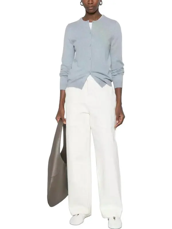 Eric Bompard Button-fastening Crew Neck Cardigan - Blue