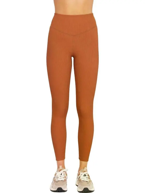 The Upside Mariana Ribbed Leggings - Brown