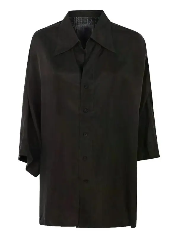 ZIGGY CHEN Long Sleeve Button-down Shirt - Black