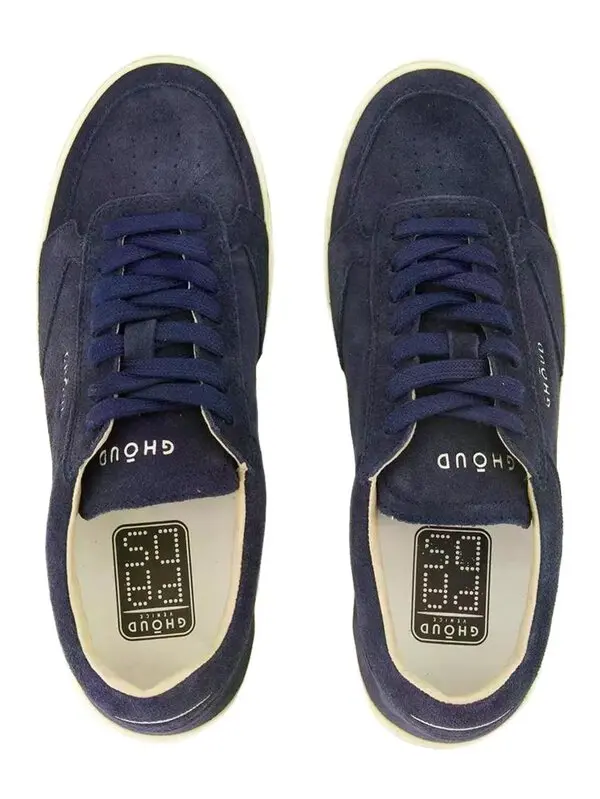 GHOUD VENICE Logo Embroidered Suede Sneakers - Blue
