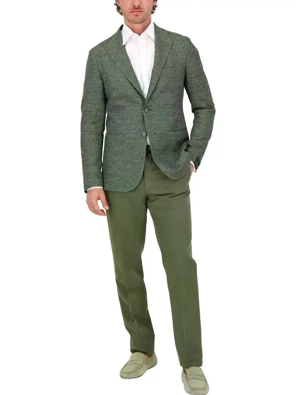 Tagliatore Single-breasted Notch-lapels Blazer - Green