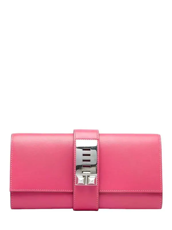 Hermès Tadelakt Medor 23 Clutch Bag - Pink