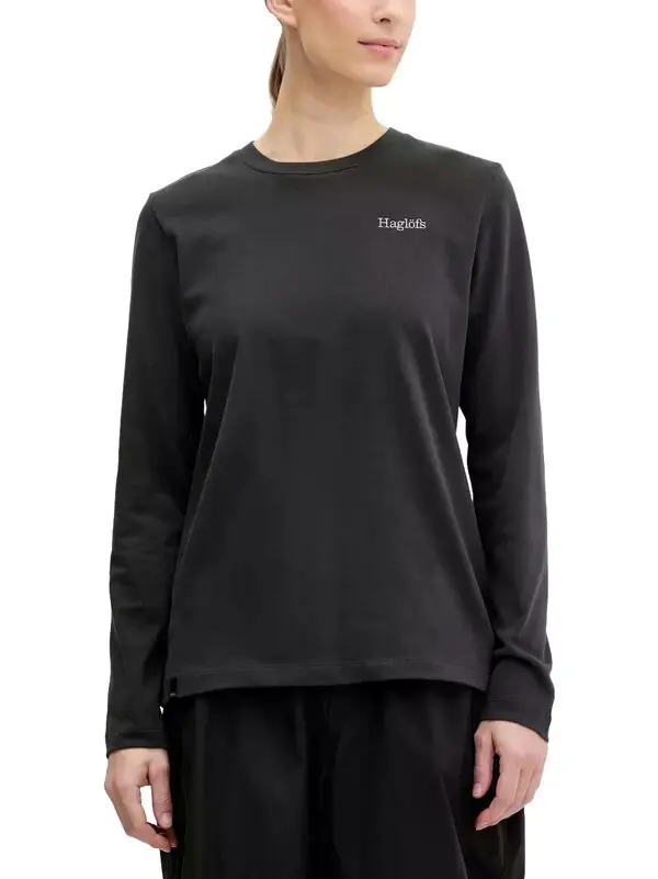 HAGLOFS Long Sleeve T-shirt With Logo Detail - Black