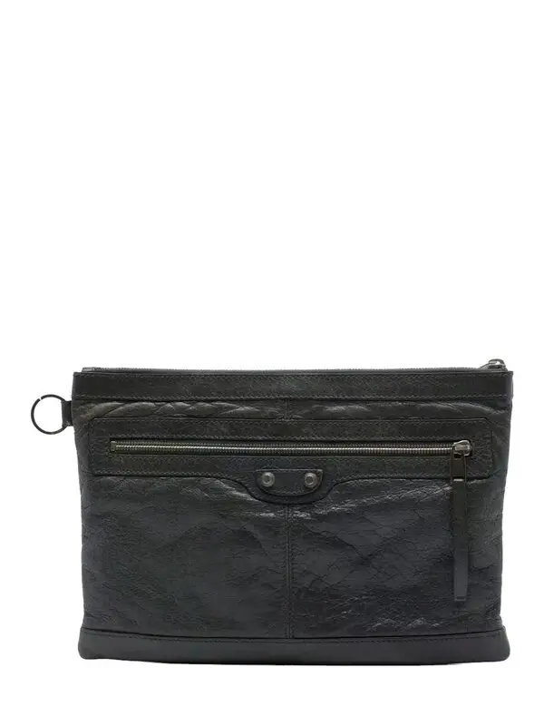 Balenciaga Lambskin Clutch Bag - Black