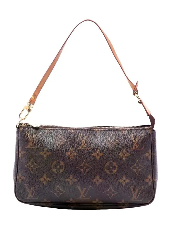 LOUIS VUITTON 2009 Monogram Pochette Accessoires Shoulder Bag - Brown