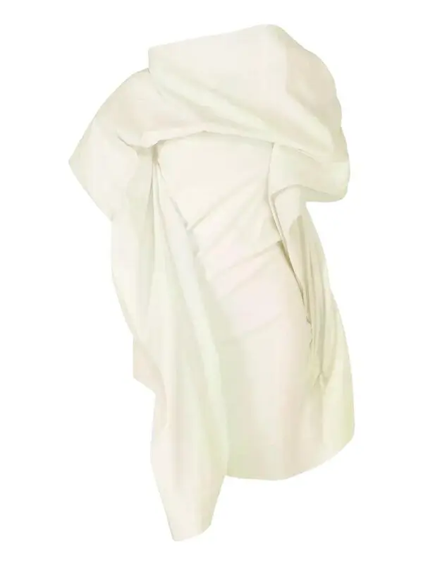 Issey Miyake Draped Asymmetric Top - Neutrals