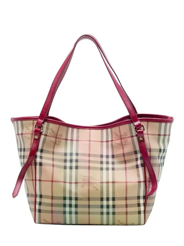 Burberry Haymarket Check Coated Canvas Canterbury Tote Bag - Neutrals
