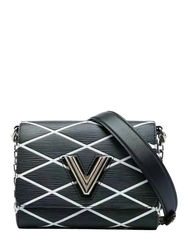 LOUIS VUITTON Epi Malletage Twist Crossbody Bag - Black