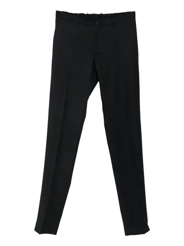 Incotex Slim-fit Trousers With Pressed Creases - Black