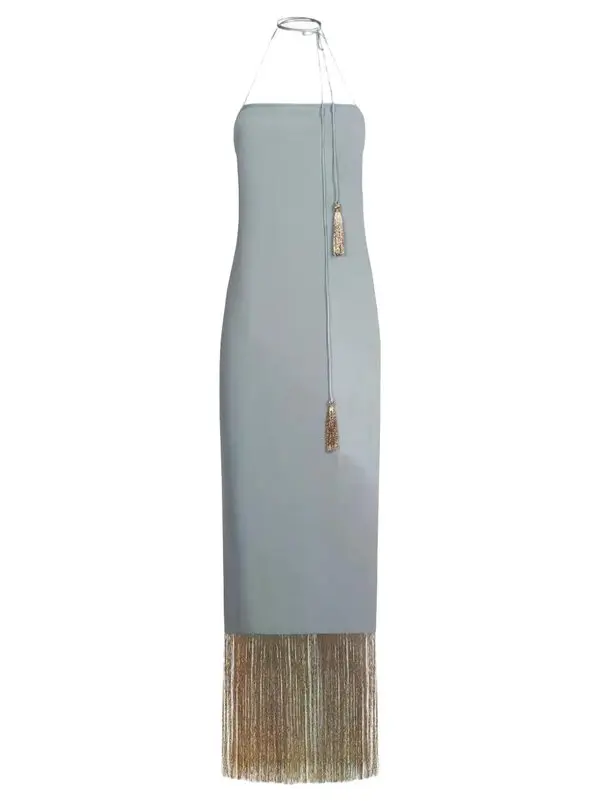 TALLER MARMO Starlet Tassel Midi Dress - Blue