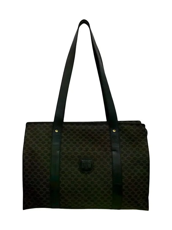 Celine Macadam Coated Canvas Tote Bag - Brown
