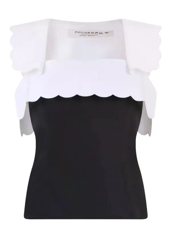 Philosophy Di Lorenzo Serafini Scalloped Edge Blouse - Black