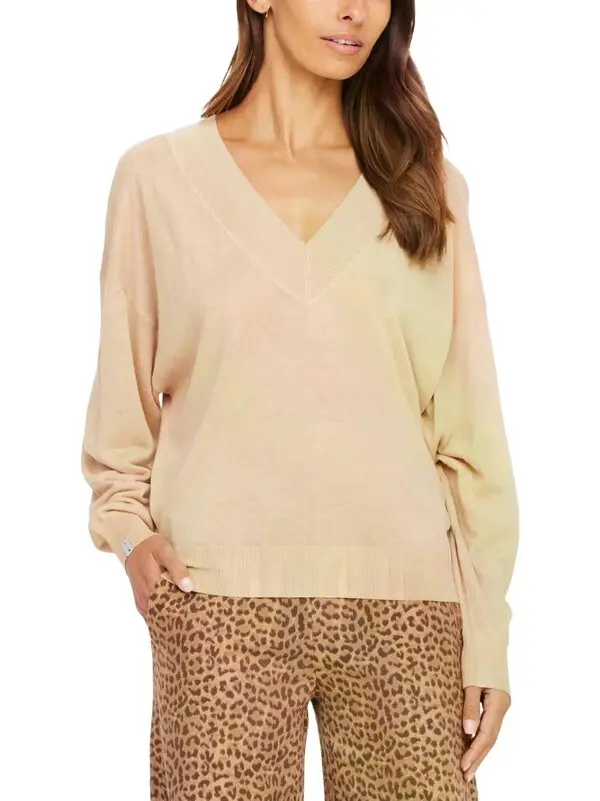 The Upside Bonita V-neck Sweater - Neutrals