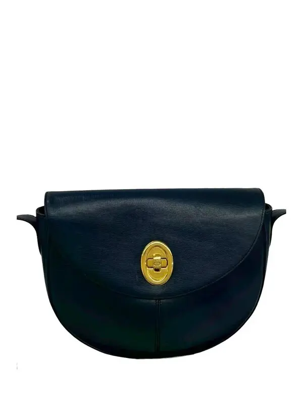 Dior 1980-1990 Leather Crossbody Bag - Blue