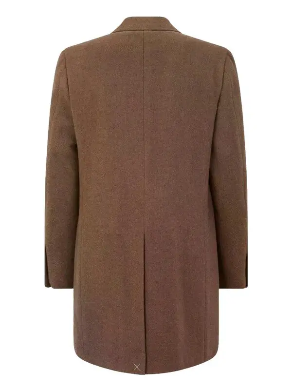 Canali Single-breasted Notched-lapel Coat - Brown