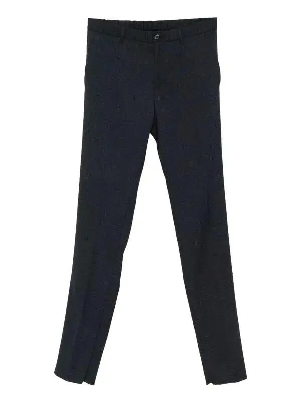 Incotex Micro-patterned Slim Fit Trousers - Blue