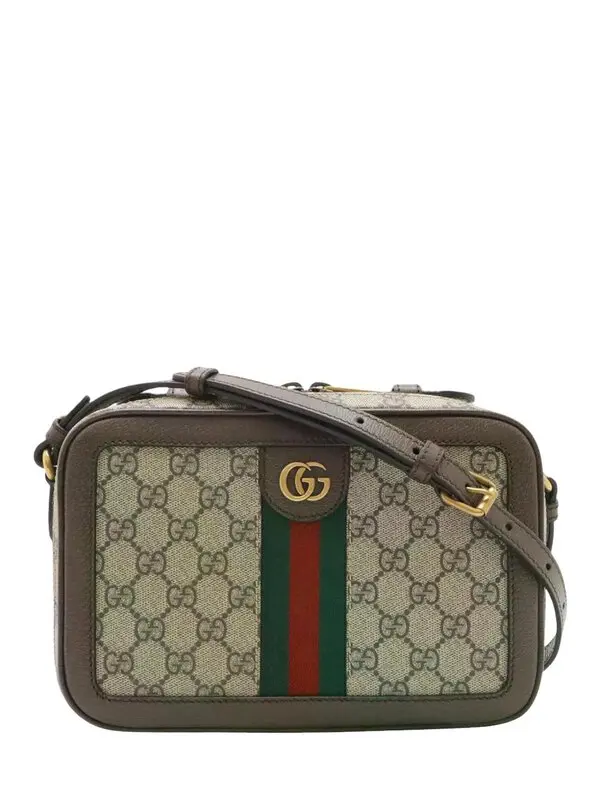 Gucci Gg Supreme Ophidia Satchel - Neutrals